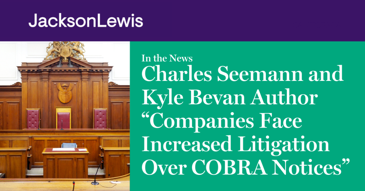 Charles Seemann and Kyle Bevan Author "Companies Face Increased ...