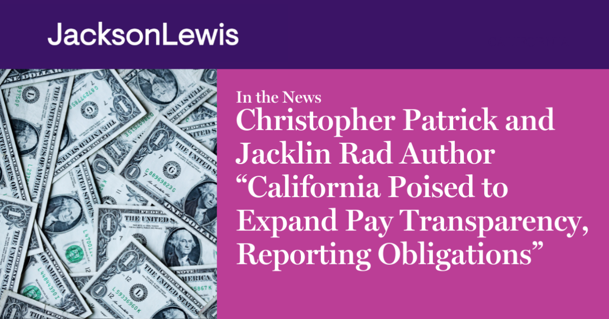 Christopher Patrick and Jacklin Rad Author "California Poised to Expand ...