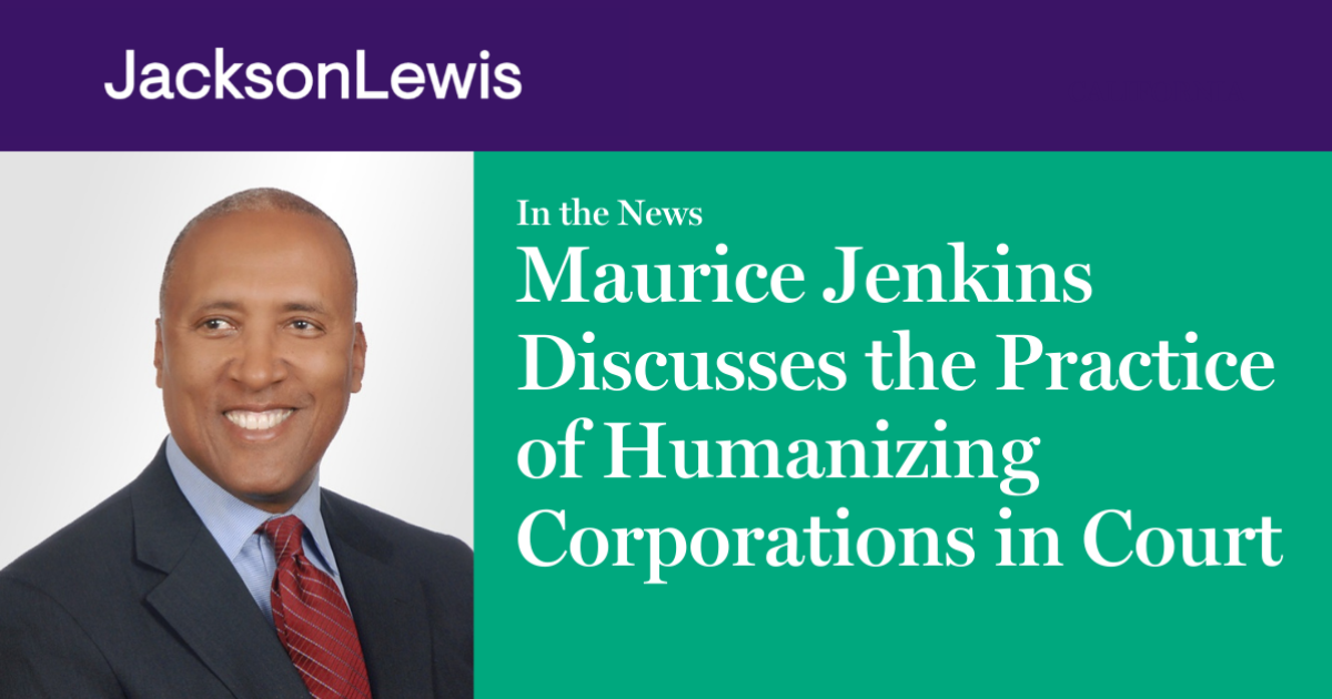 Maurice Jenkins Discusses the Practice of Humanizing Corporations in ...