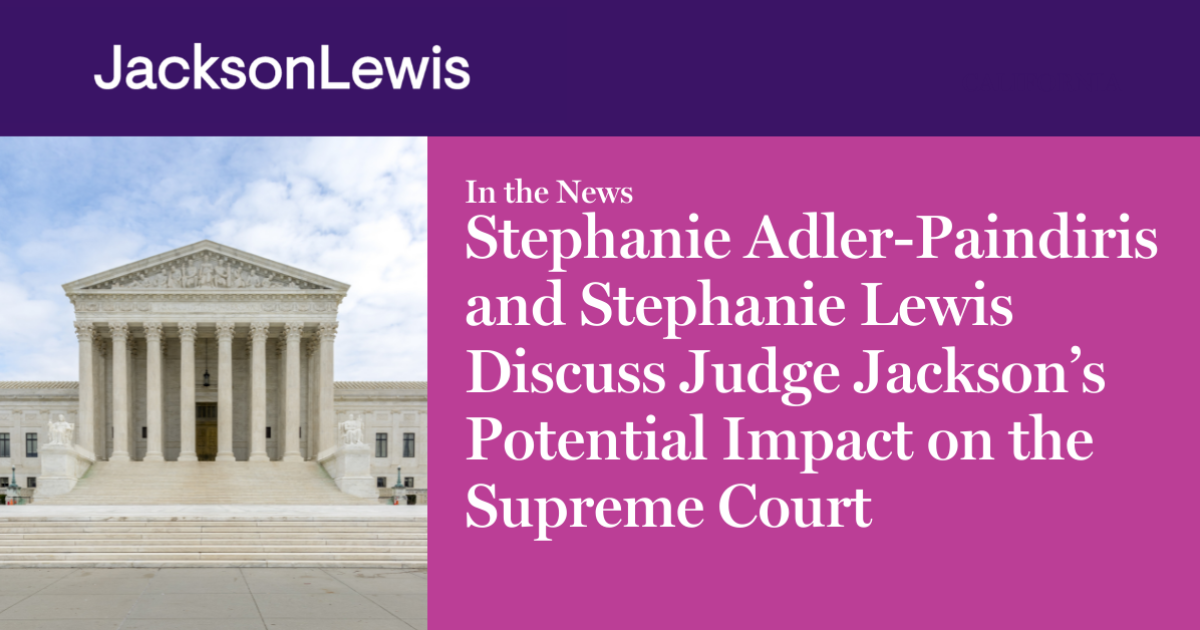 Stephanie Adler-Paindiris and Stephanie Lewis Discuss Judge Jackson's ...